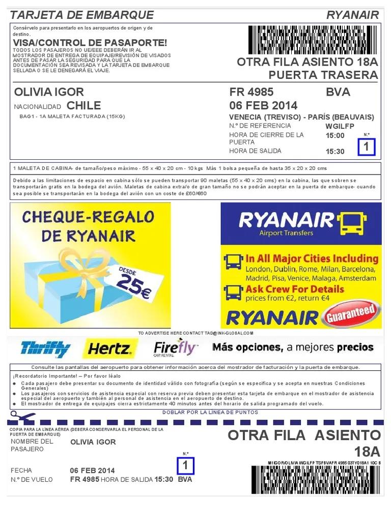 Facturación Electrónica Ryanair: Cómo Obtener Factura Y Tarjeta De ...